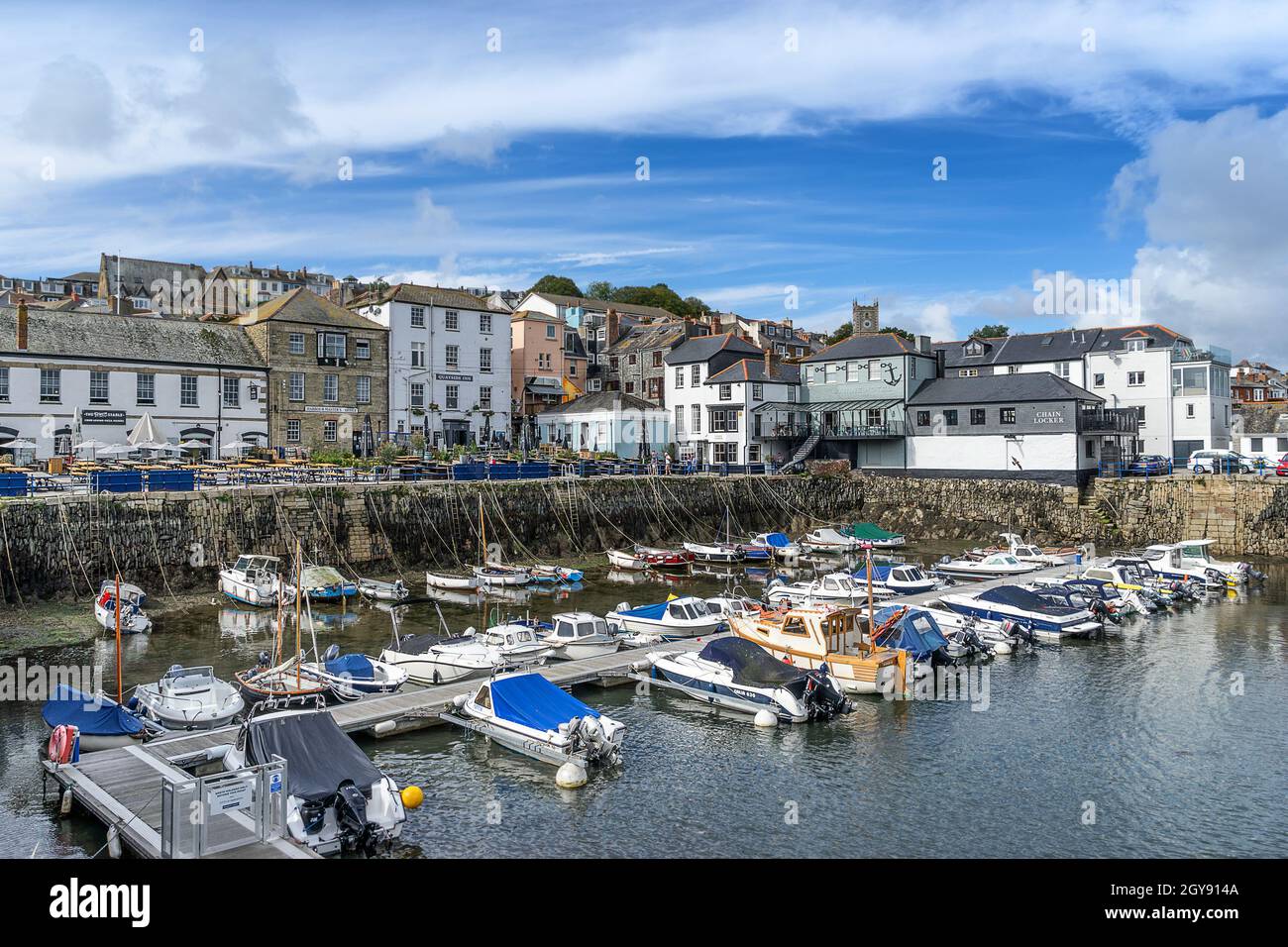 Custom House Quay in Cornwall England Stock Photo - Alamy