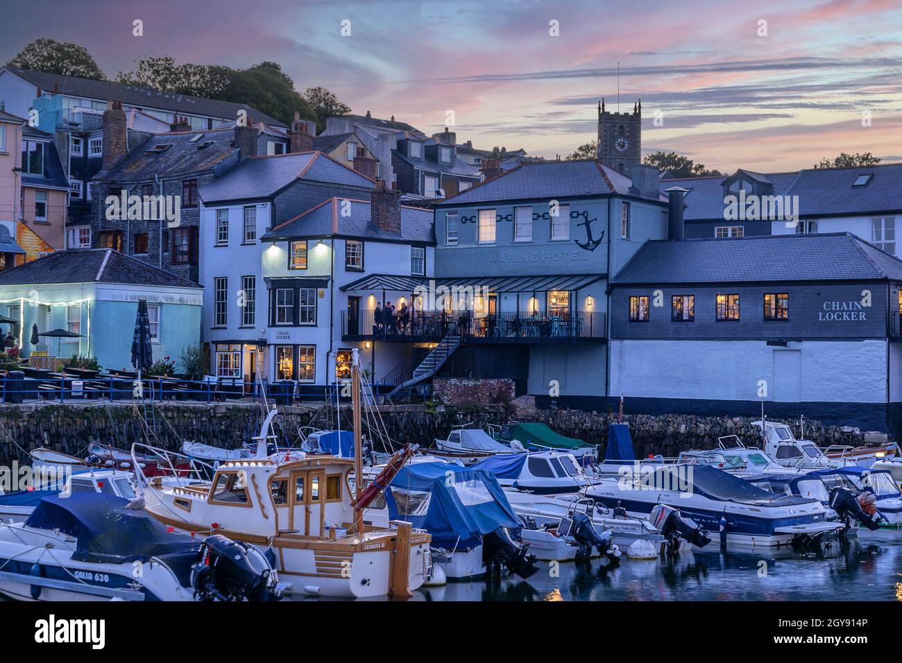 Custom House Quay in Cornwall England Stock Photo - Alamy