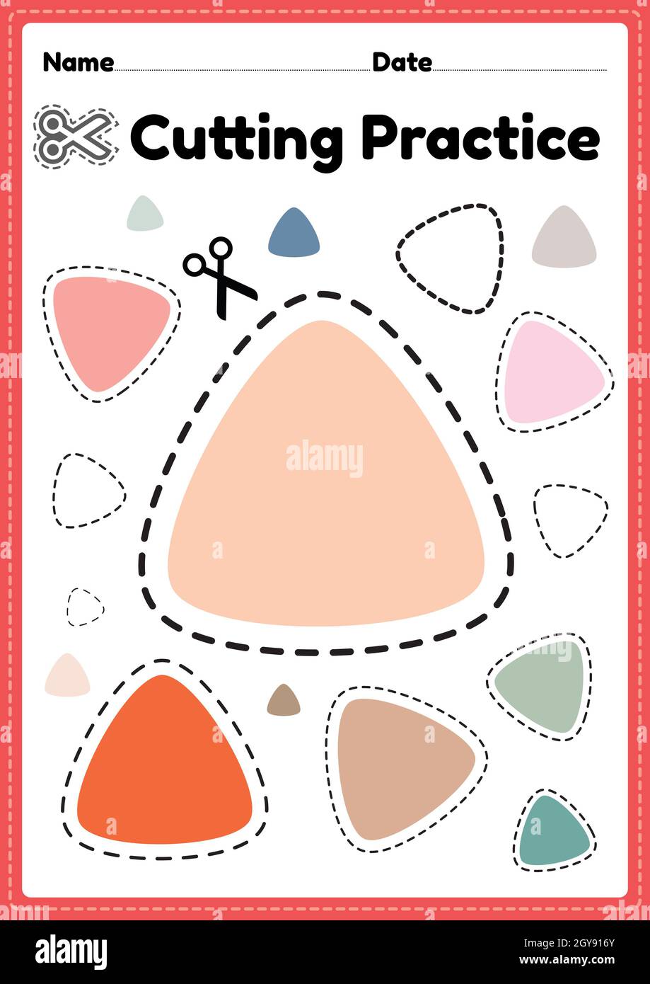 Pre K cutting activities for kids to cut the paper with scissors to ...