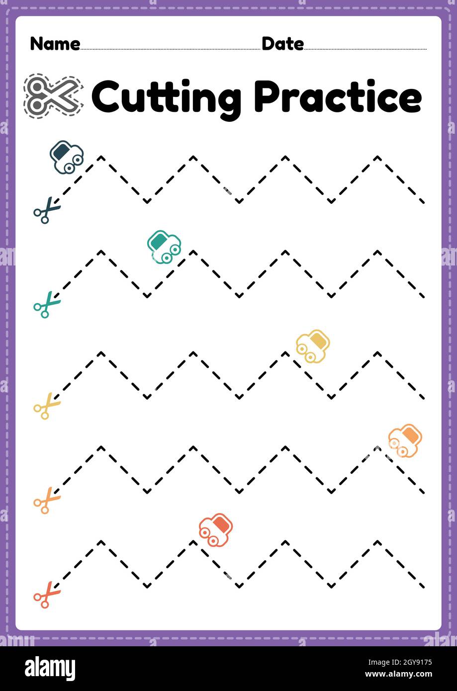 Kids cutting activity for preschool and kindergarten children to cut ...