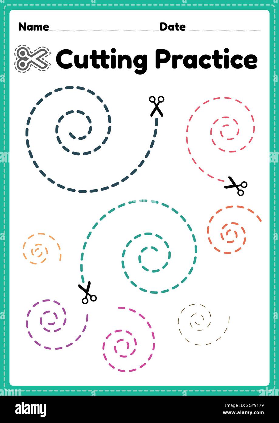 Cutting activities eyfs for kids to cut the paper with scissors to ...