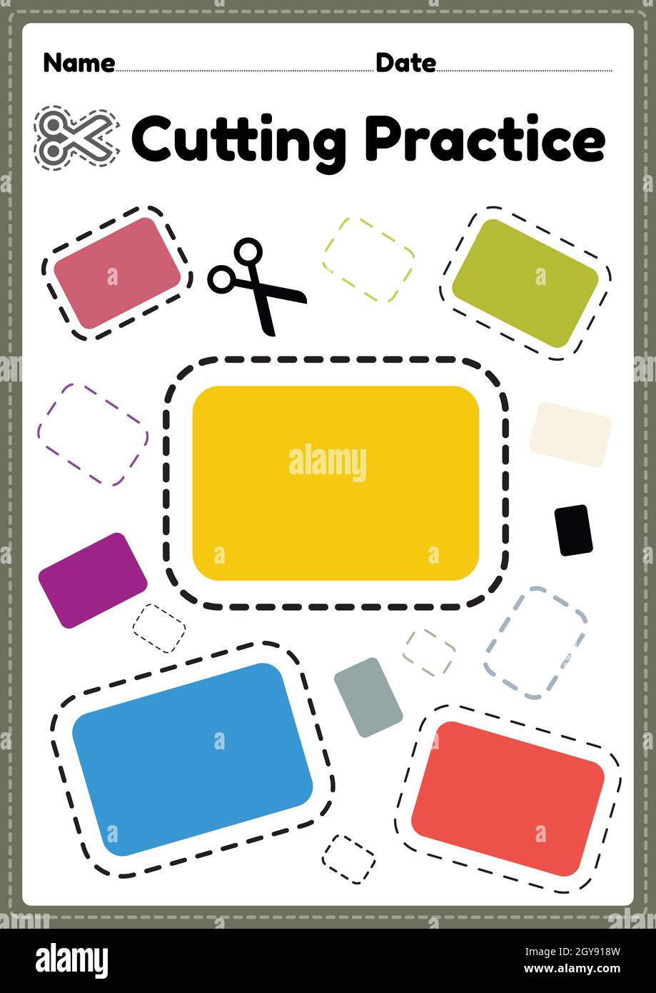Preschool cutting activities printable for preschool kids to cut the ...