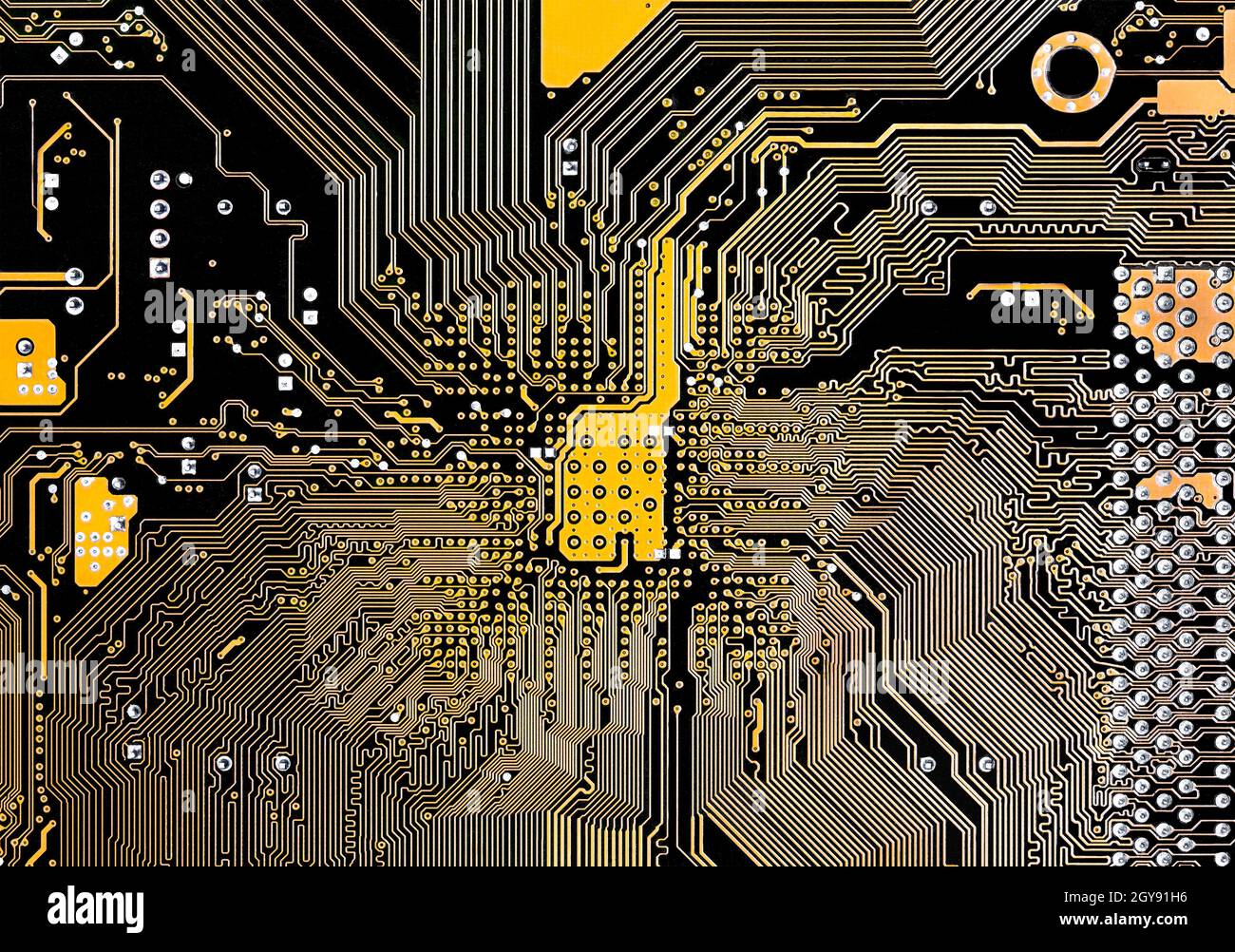 Close up black circuit mainboard of computer background Stock Photo - Alamy