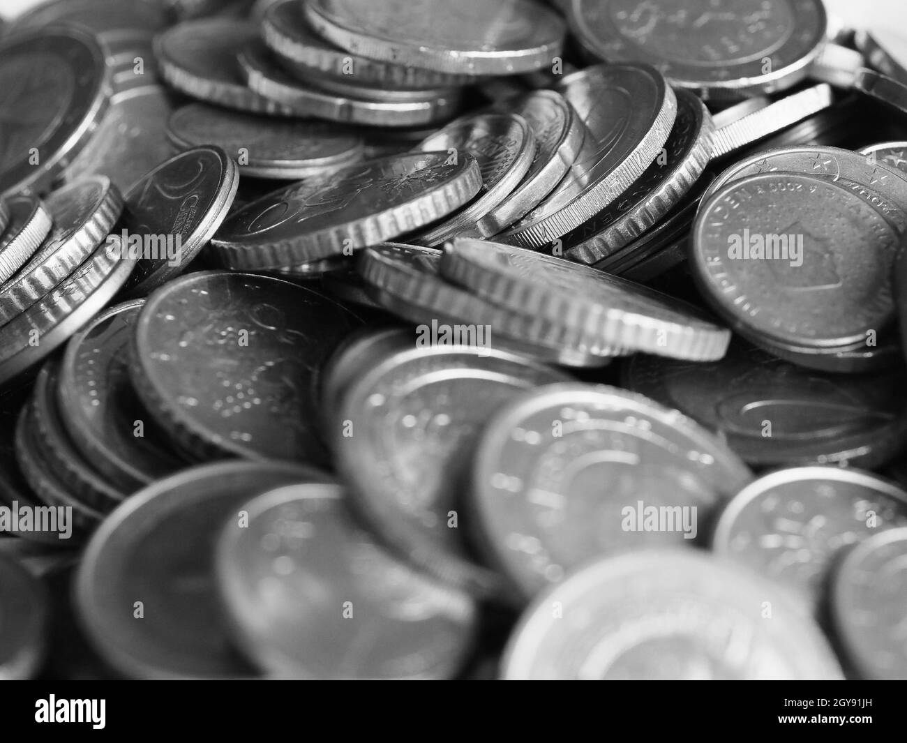 Bunch coins Black and White Stock Photos & Images - Alamy