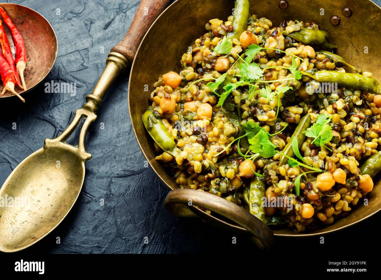 Kitchari,stewed rice with mash and spices fried in oil Stock Photo - Alamy