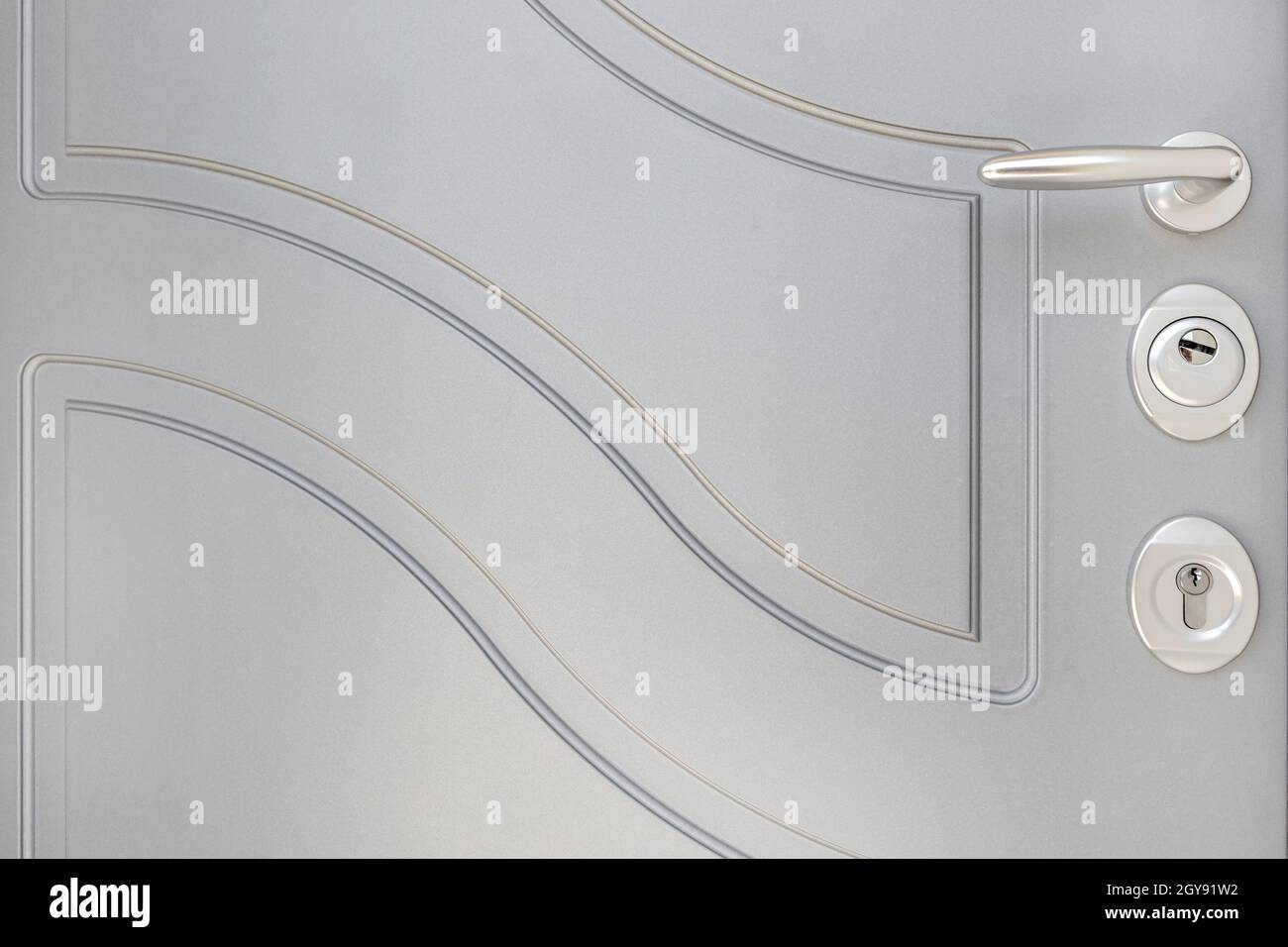 Stylish front door. Close-up Stock Photo - Alamy