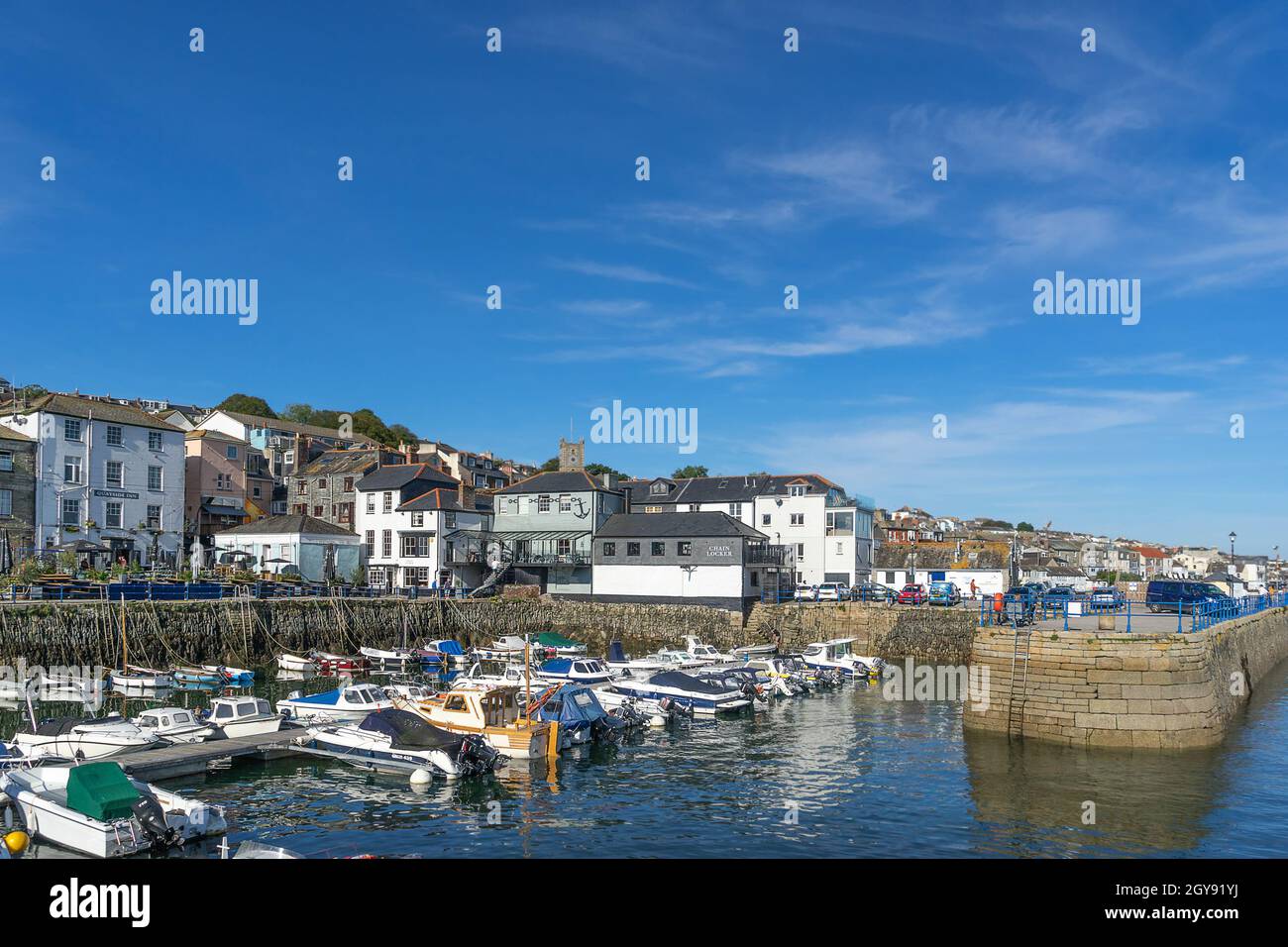 Custom House Quay in Cornwall England Stock Photo - Alamy