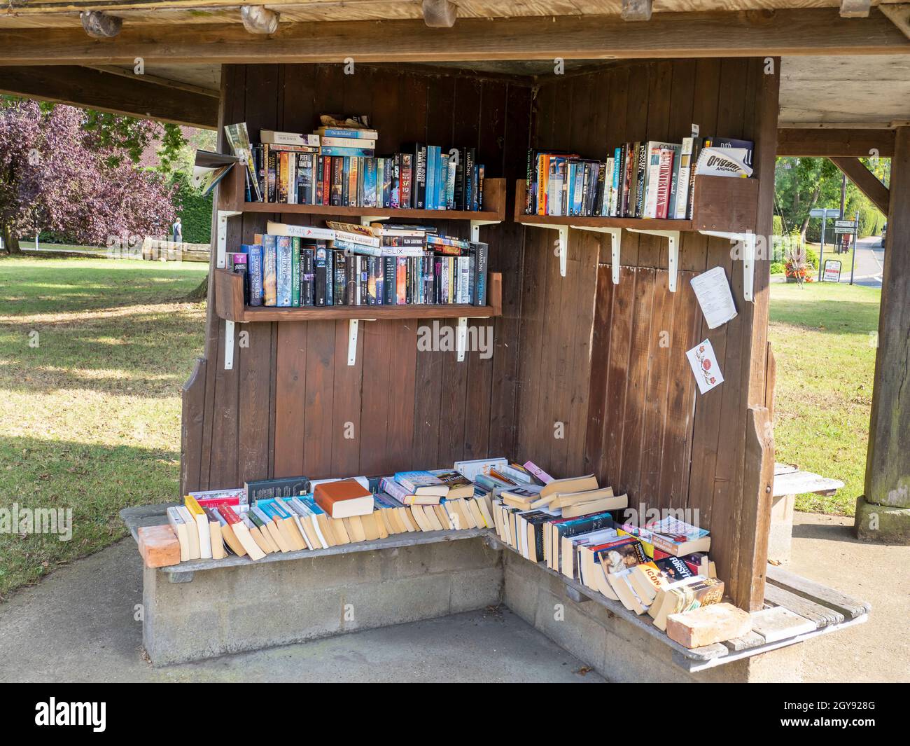 A book swap shop on the village green in Redgrave, Suffolk, UK Stock ...