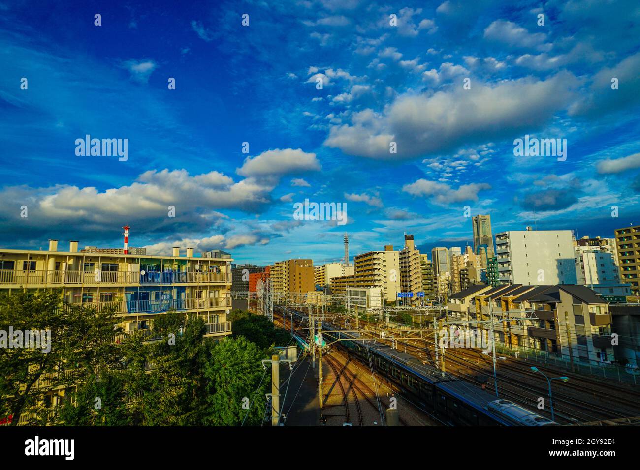 Sky of Yokohama city and fall. Shooting Location: Yokohama-city ...