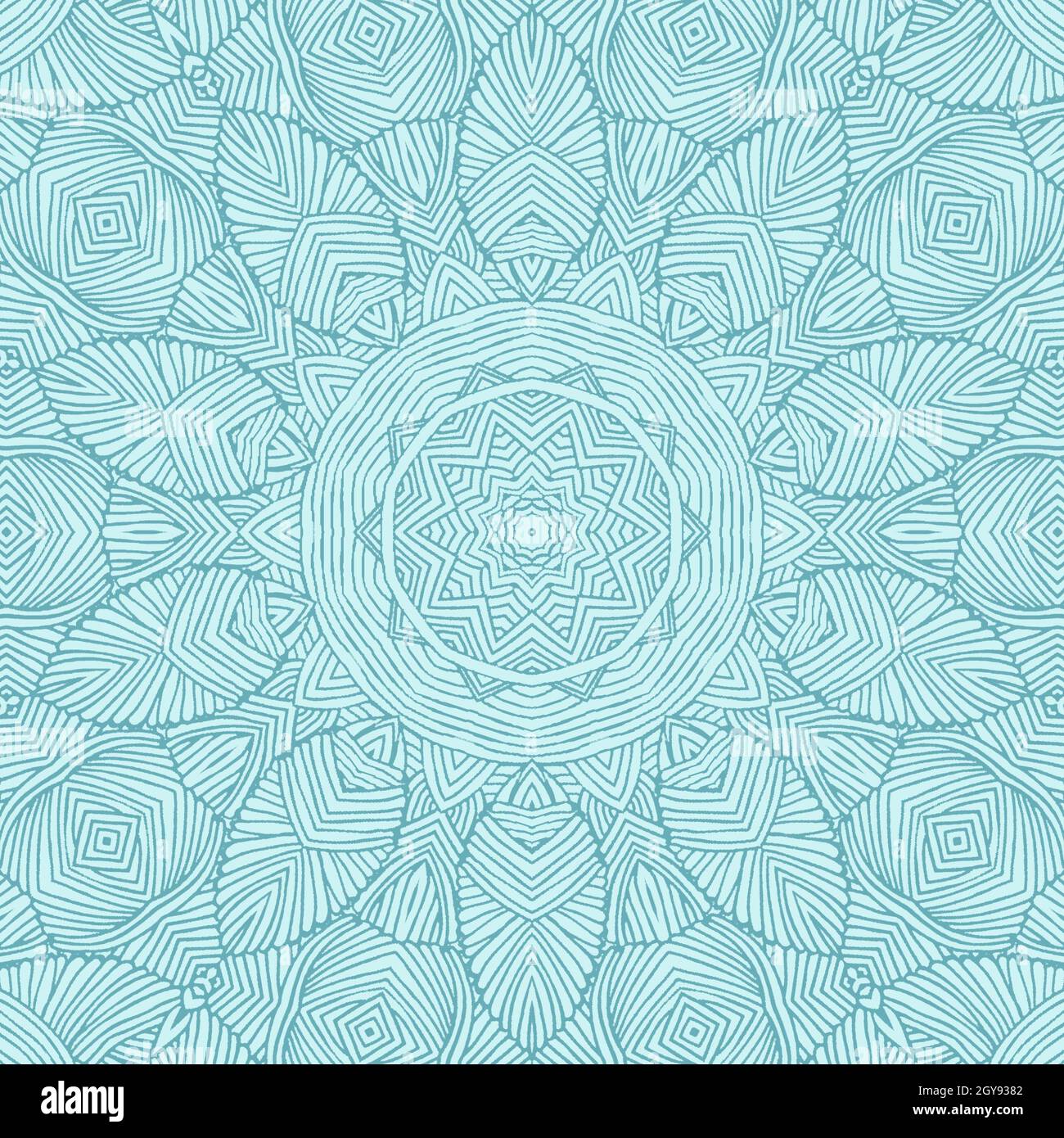 An illustration of blue background with mandala pattern Stock Photo - Alamy