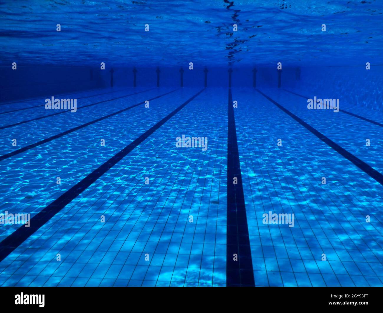 Underwater Empty Swimming Pool Background, blue Stock Photo - Alamy