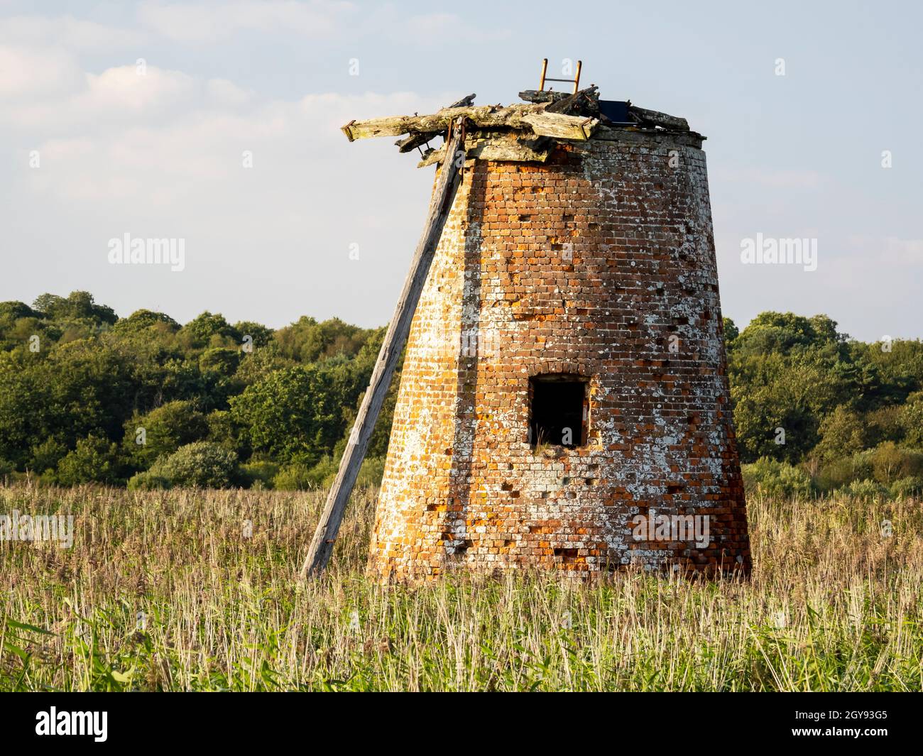 An old windmill on the marshes at Walberswick, Suffolk, UK Stock Photo ...