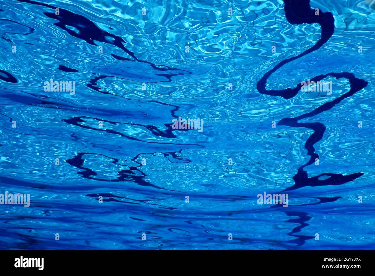 Water Surface Underwater, Swimming Pool Surface Water Background Stock ...