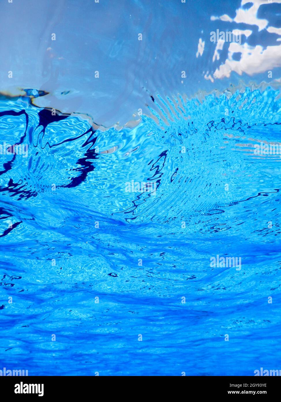 Water Surface Underwater, Swimming Pool Surface Water Background Stock ...