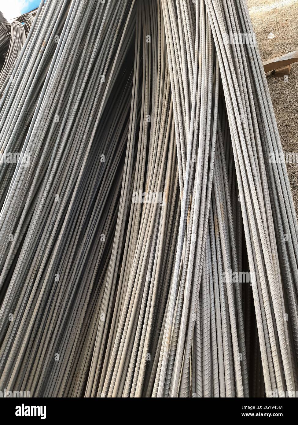 Steel bar.Steel construction, Steel industry background Stock Photo - Alamy