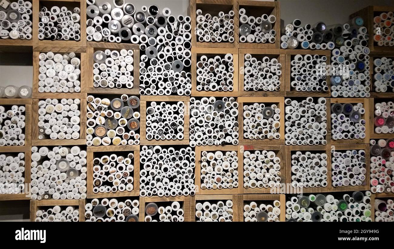 Racks with buttons for abstract background Stock Photo - Alamy