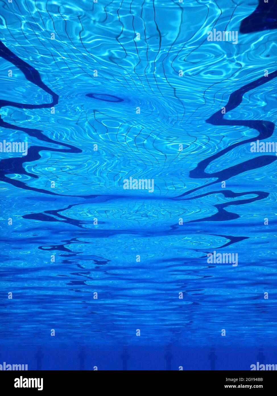 Water Surface Underwater, Swimming Pool Surface Water Background Stock ...