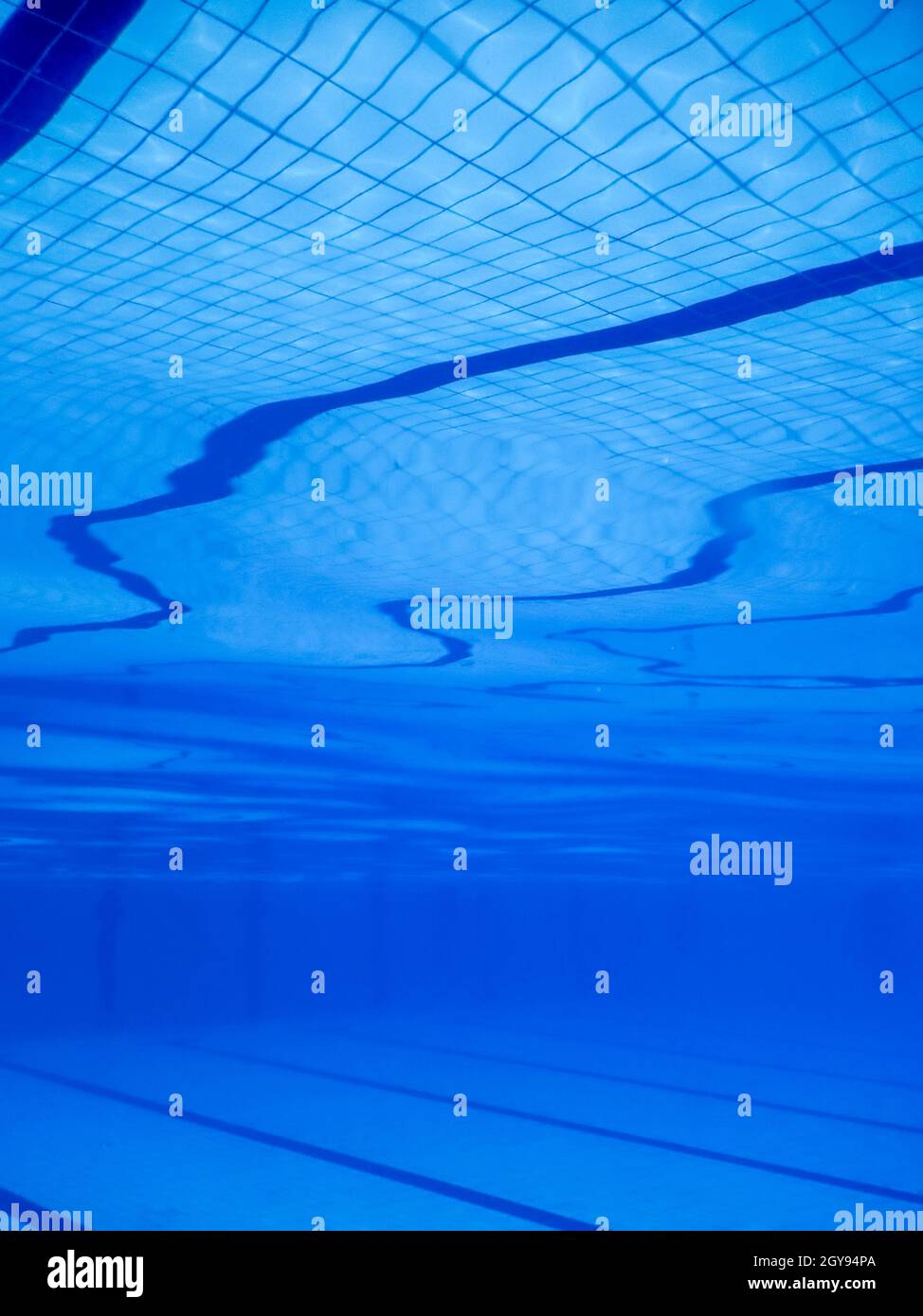 Water Surface Underwater, Swimming Pool Surface Water Background Stock ...