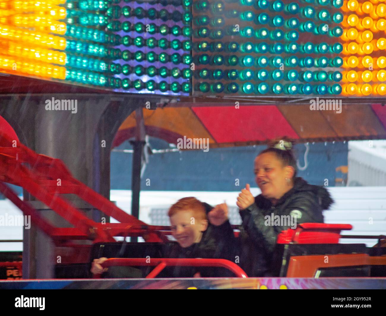 Storm funfair ride hi-res stock photography and images - Alamy