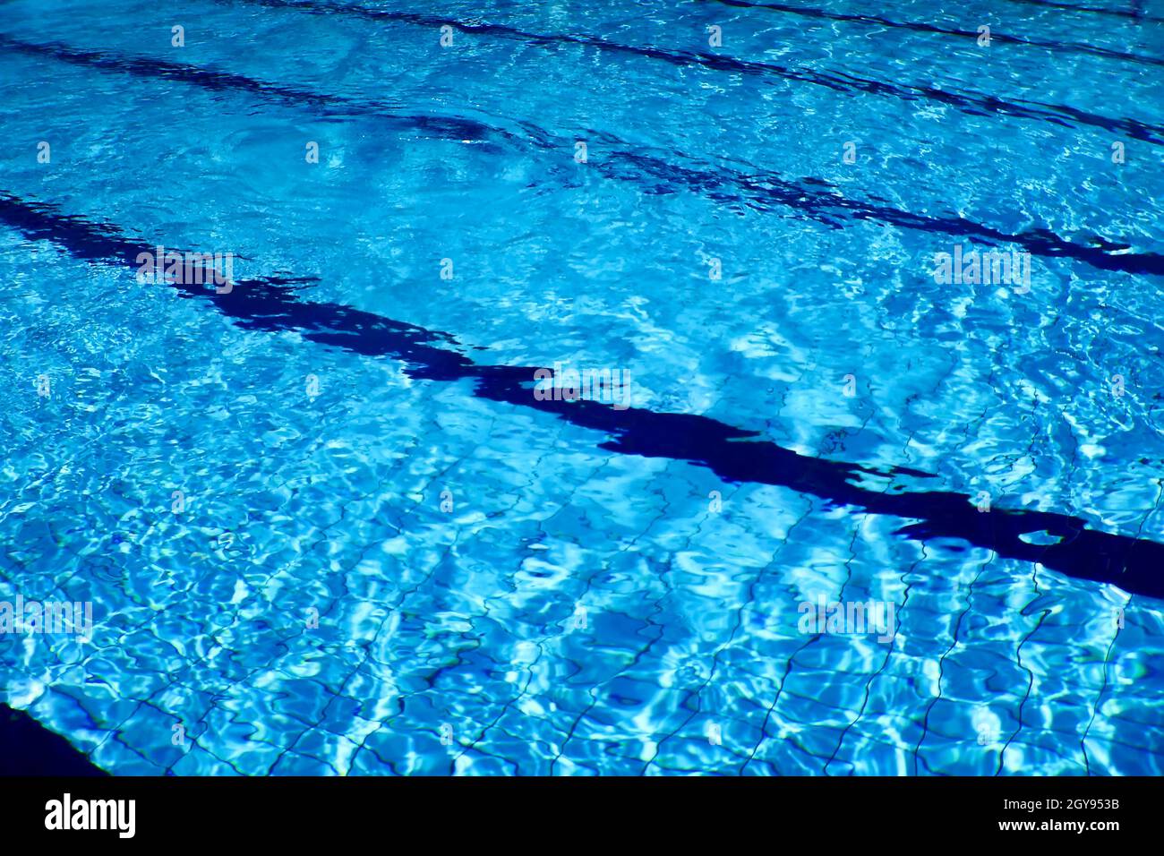 Blue Ripple Water Background, Water Surface Blue Swimming Pool Stock ...
