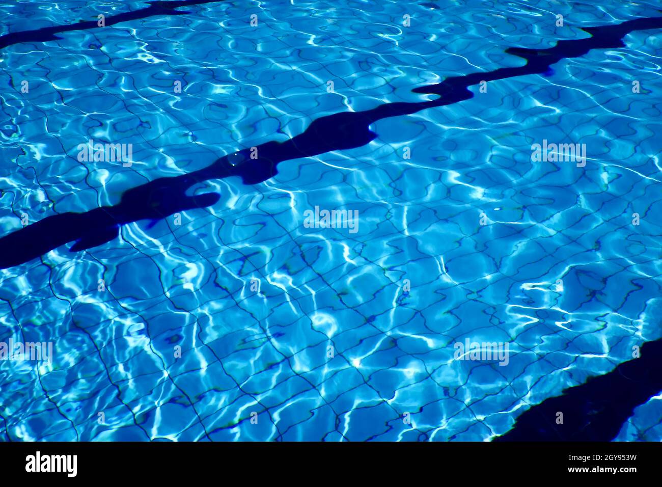 Blue Ripple Water Background, Water Surface Blue Swimming Pool Stock ...