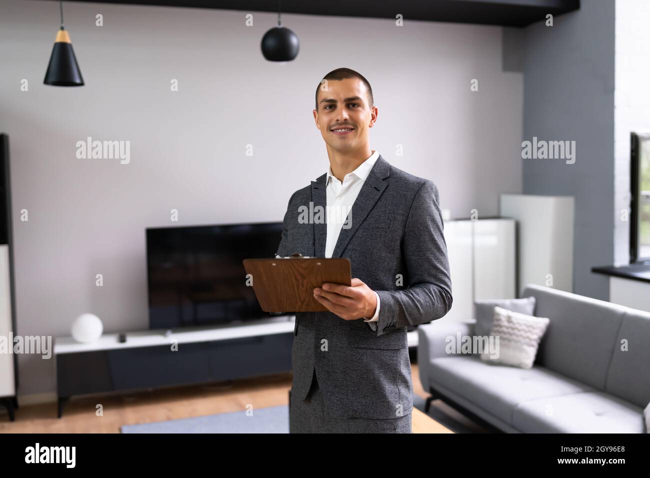Insurance agent man checking hi-res stock photography and images - Alamy