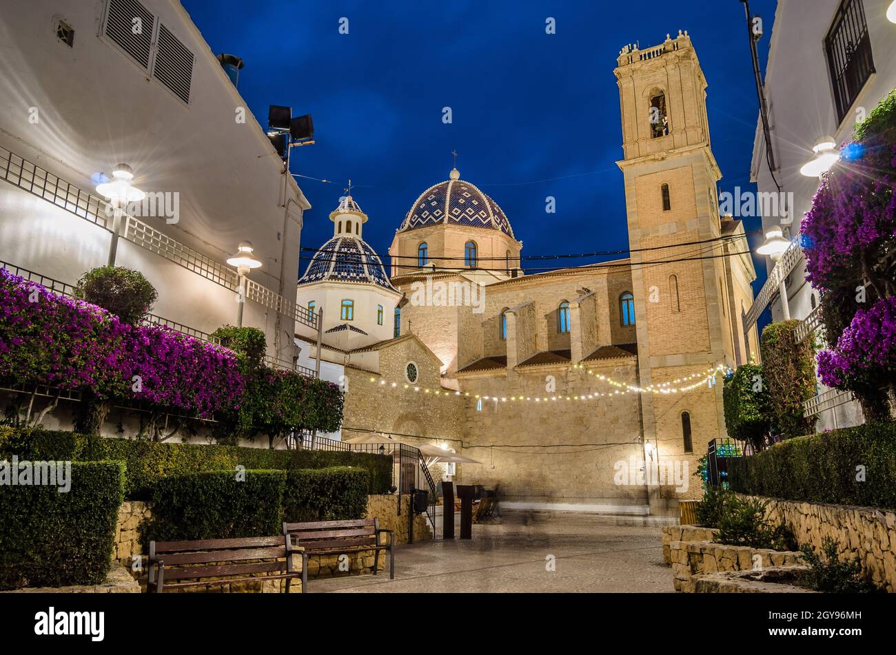 Night view of the beautiful Church of Our Lady of Consolation in the ...