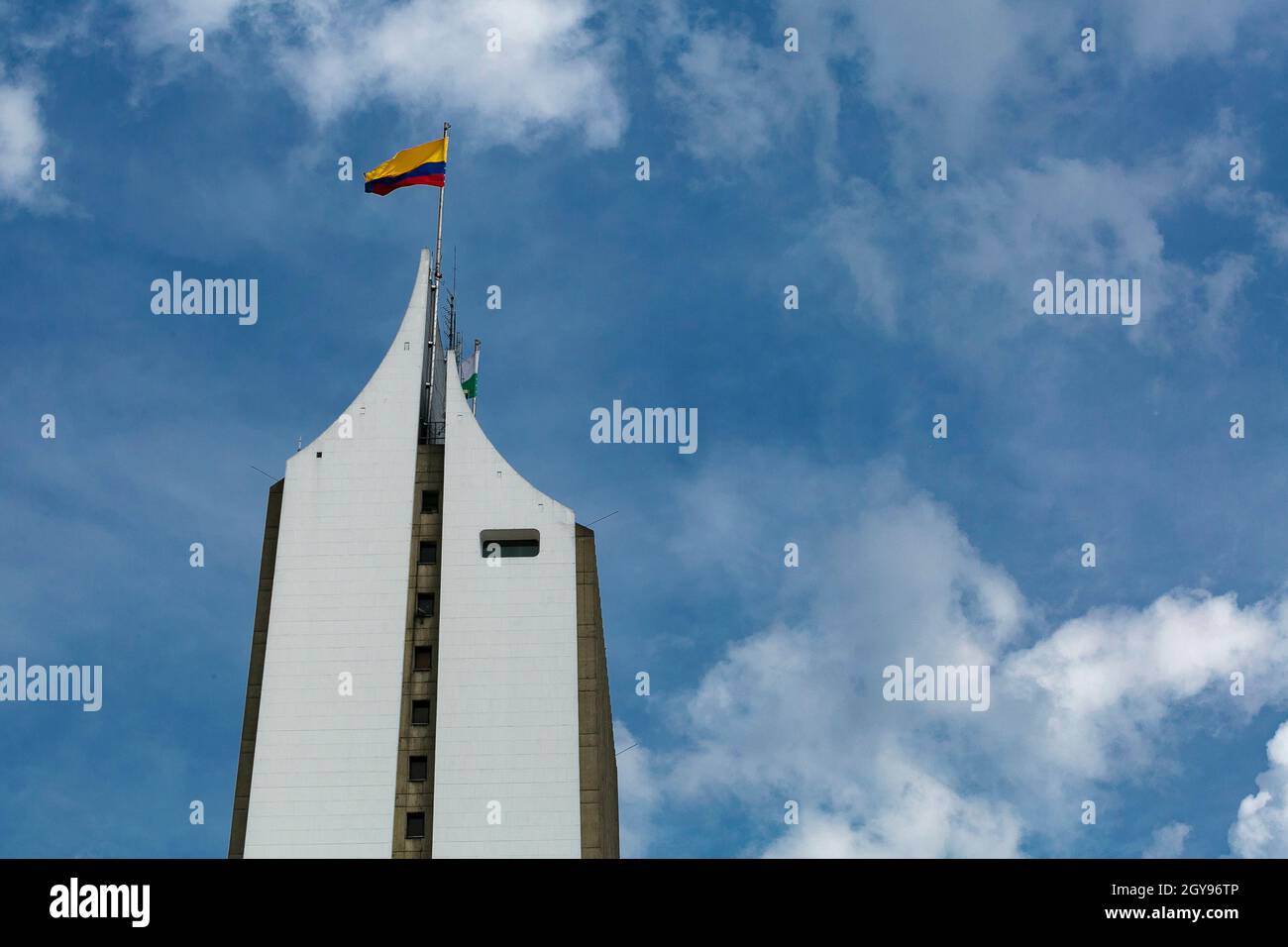 Medellin, Antioquia. Colombia - October 06, 2021. Centro Coltejer is a ...
