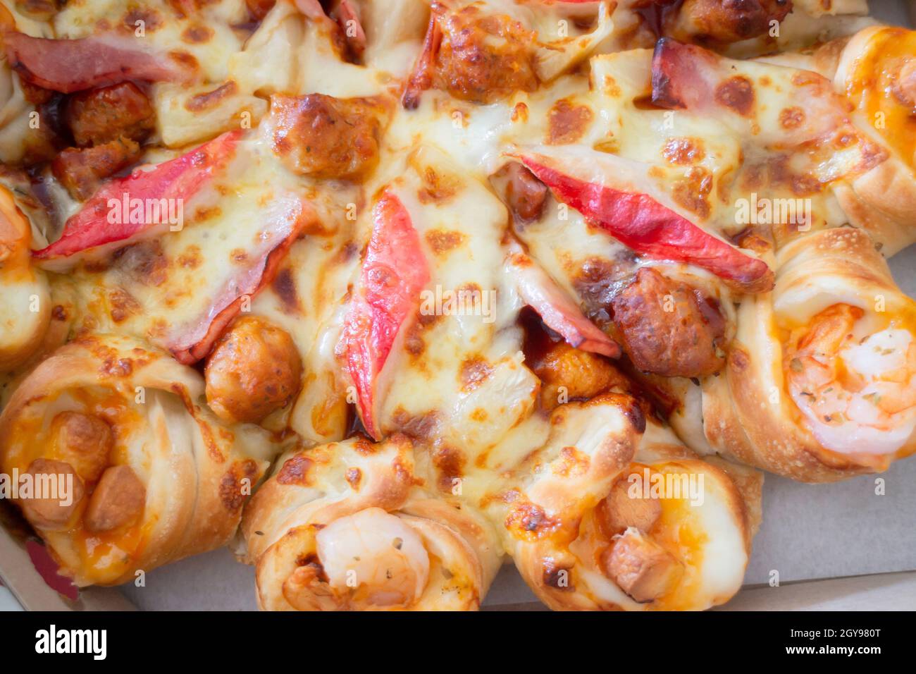 Pizza fast food in the office, stock photo Stock Photo - Alamy