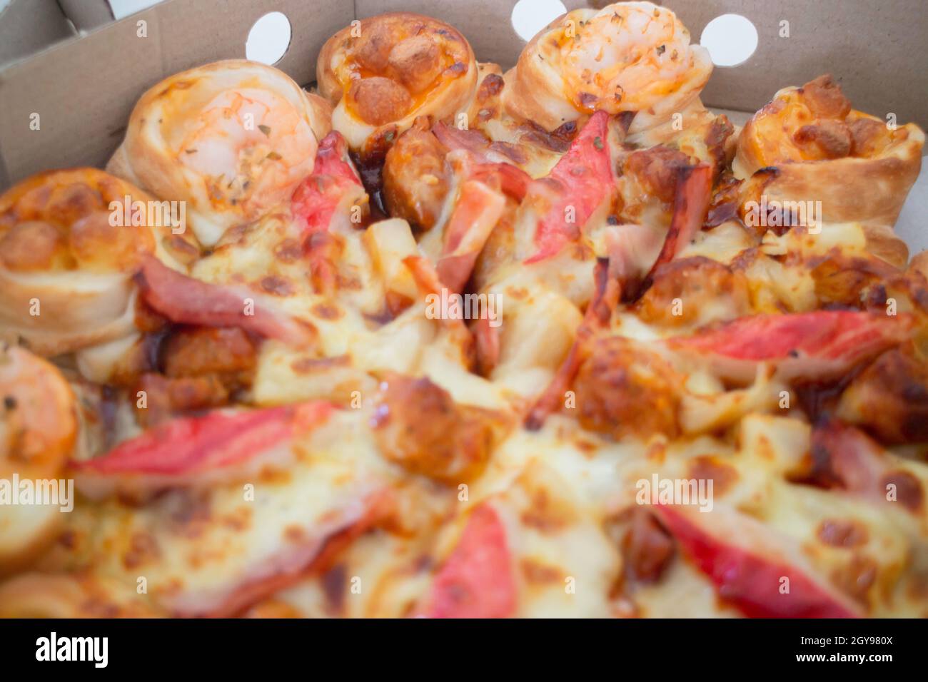 Pizza fast food in the office, stock photo Stock Photo - Alamy