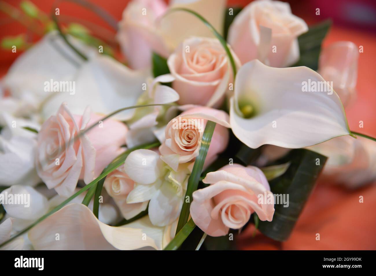 flower bouquet arrangements for wedding reception Stock Photo - Alamy
