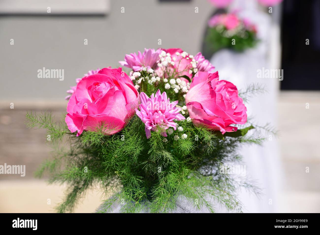 flower bouquet arrangements for wedding reception Stock Photo - Alamy