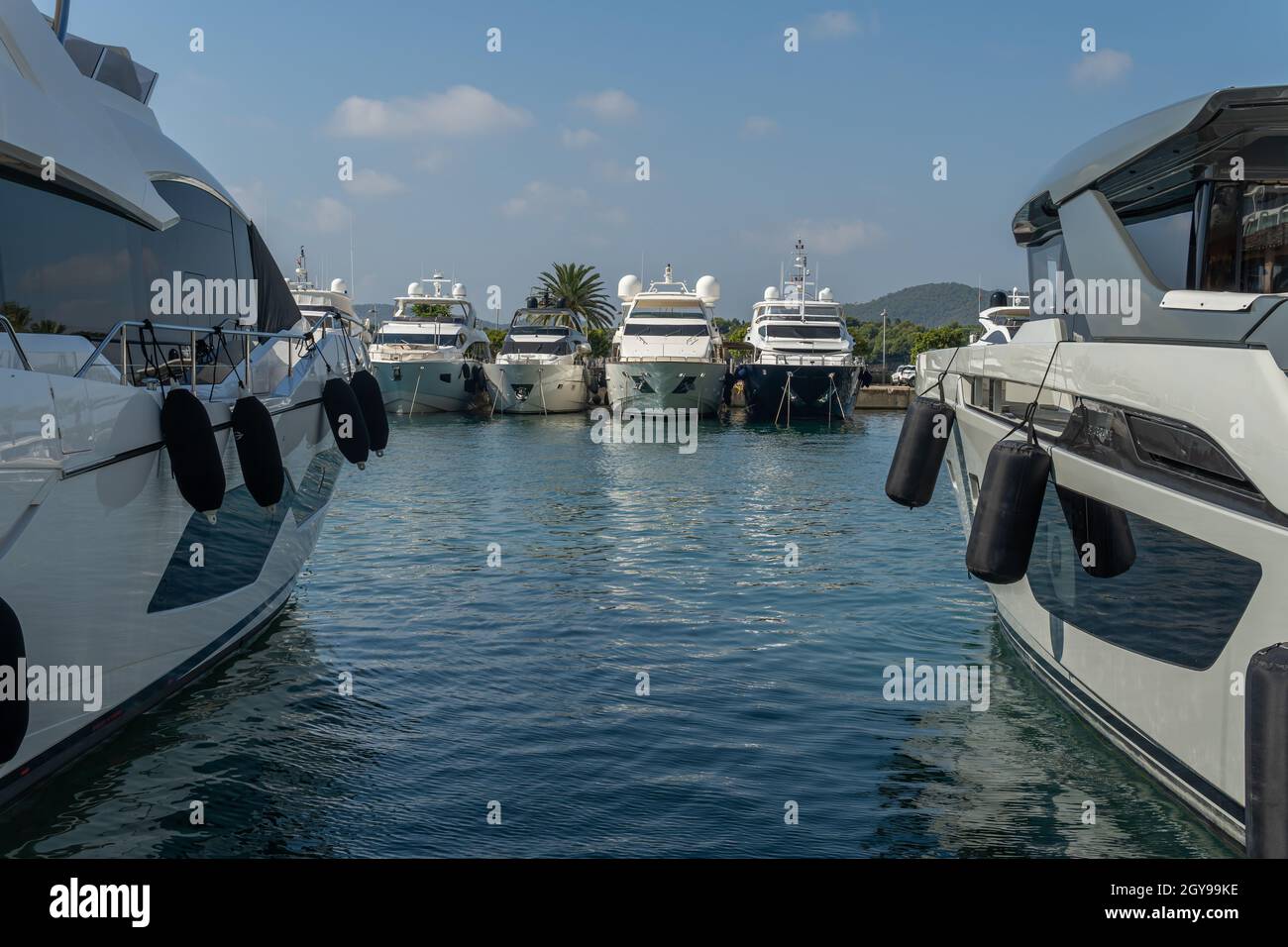 Puerto Portals, Spain; october 02 2021: General view of the touristic ...