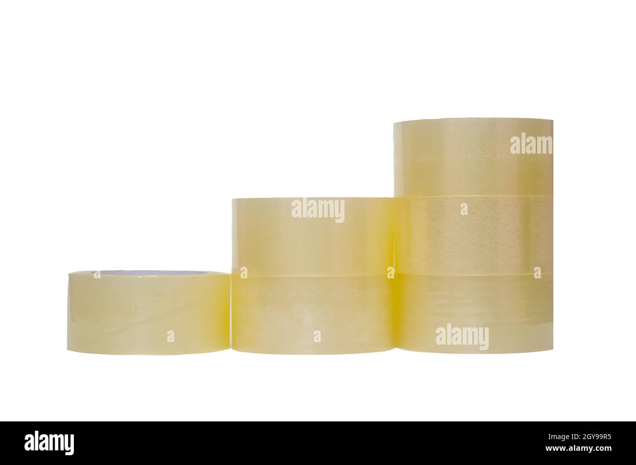 Clear tape on white background. Used for closing parcel boxes Stock ...