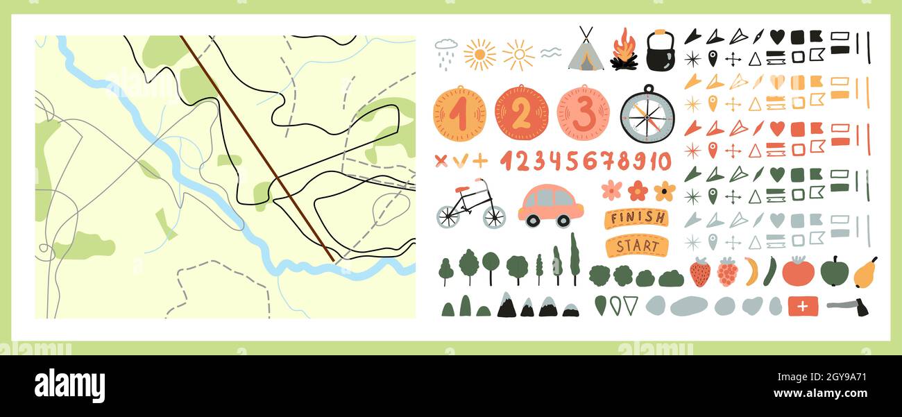 Green scouts. Vector isolated illustration. Vector typography design ...