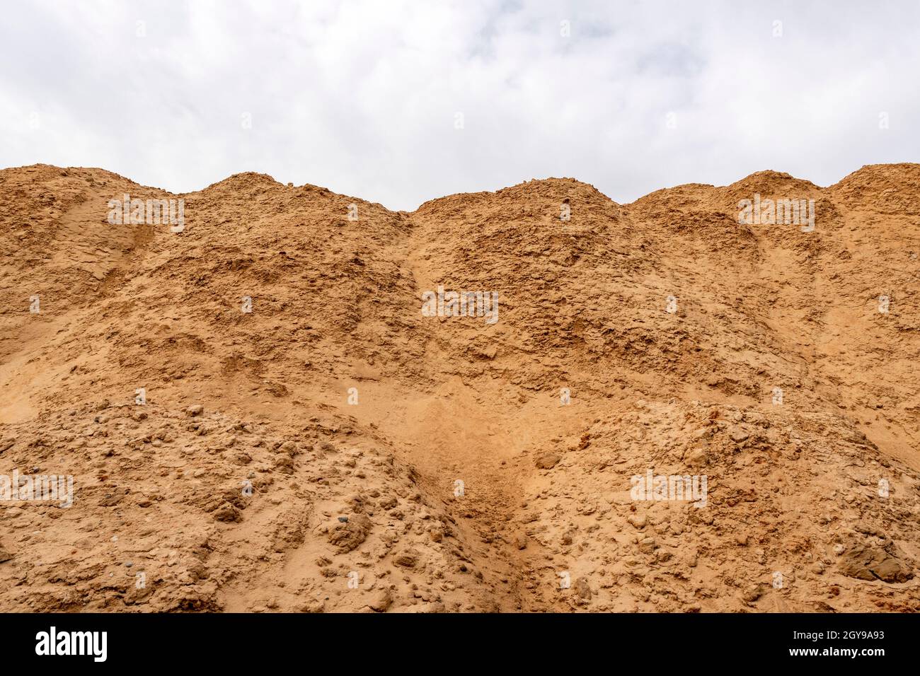 Industrial sand quarry. Sand pit. Sand special for construction ...