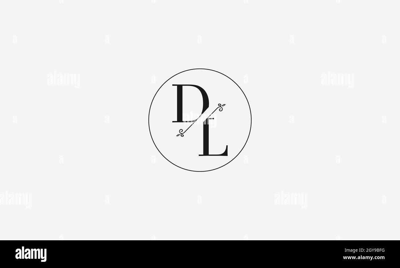 LETTERS DL LOGO DESIGN WITH NEGATIVE SPACE EFFECT FOR ILLUSTRATION USE ...