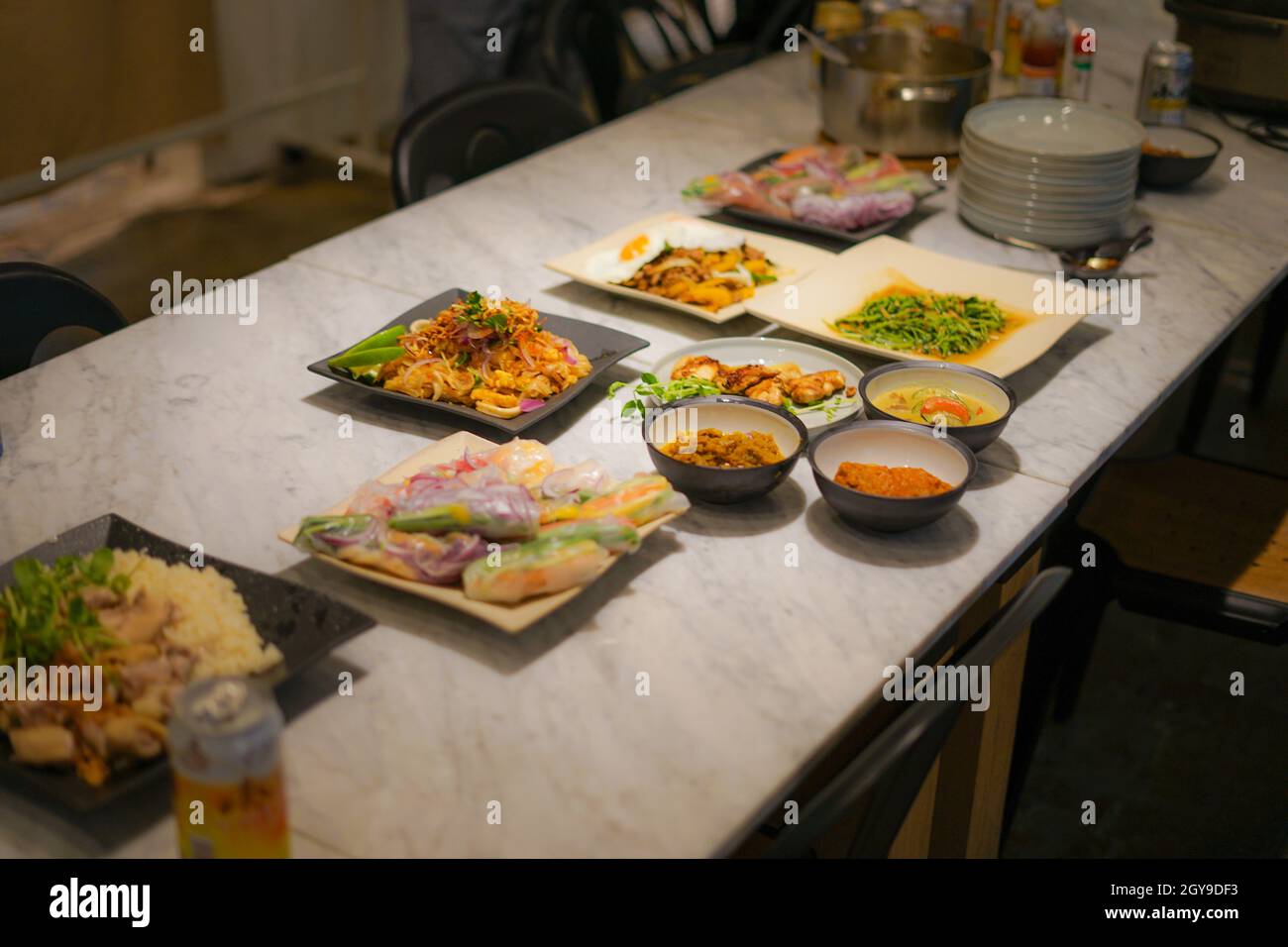 Thai food was dished to the dish. Shooting Location: Yokohama-city ...