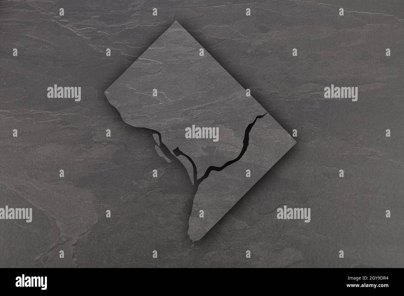 Washington dc outline and map hi-res stock photography and images - Alamy