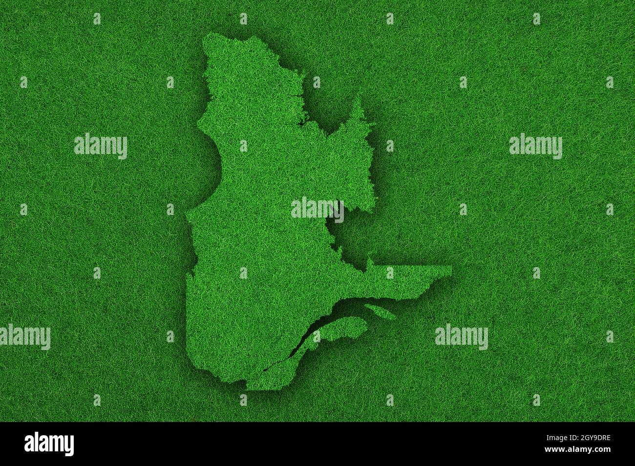 Map of Quebec on green felt Stock Photo - Alamy
