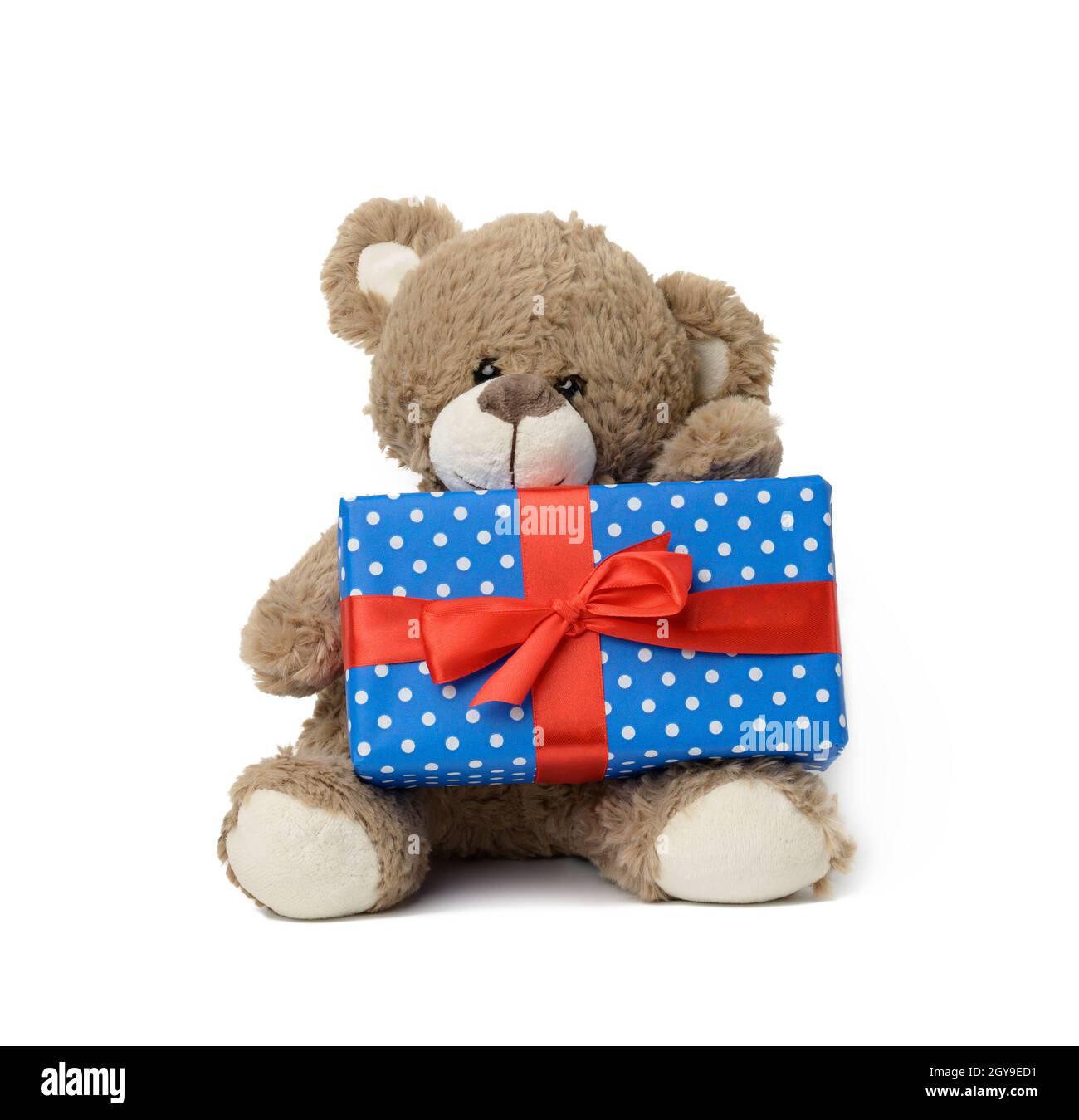 Cute blue bear holding Cut Out Stock Images & Pictures - Alamy