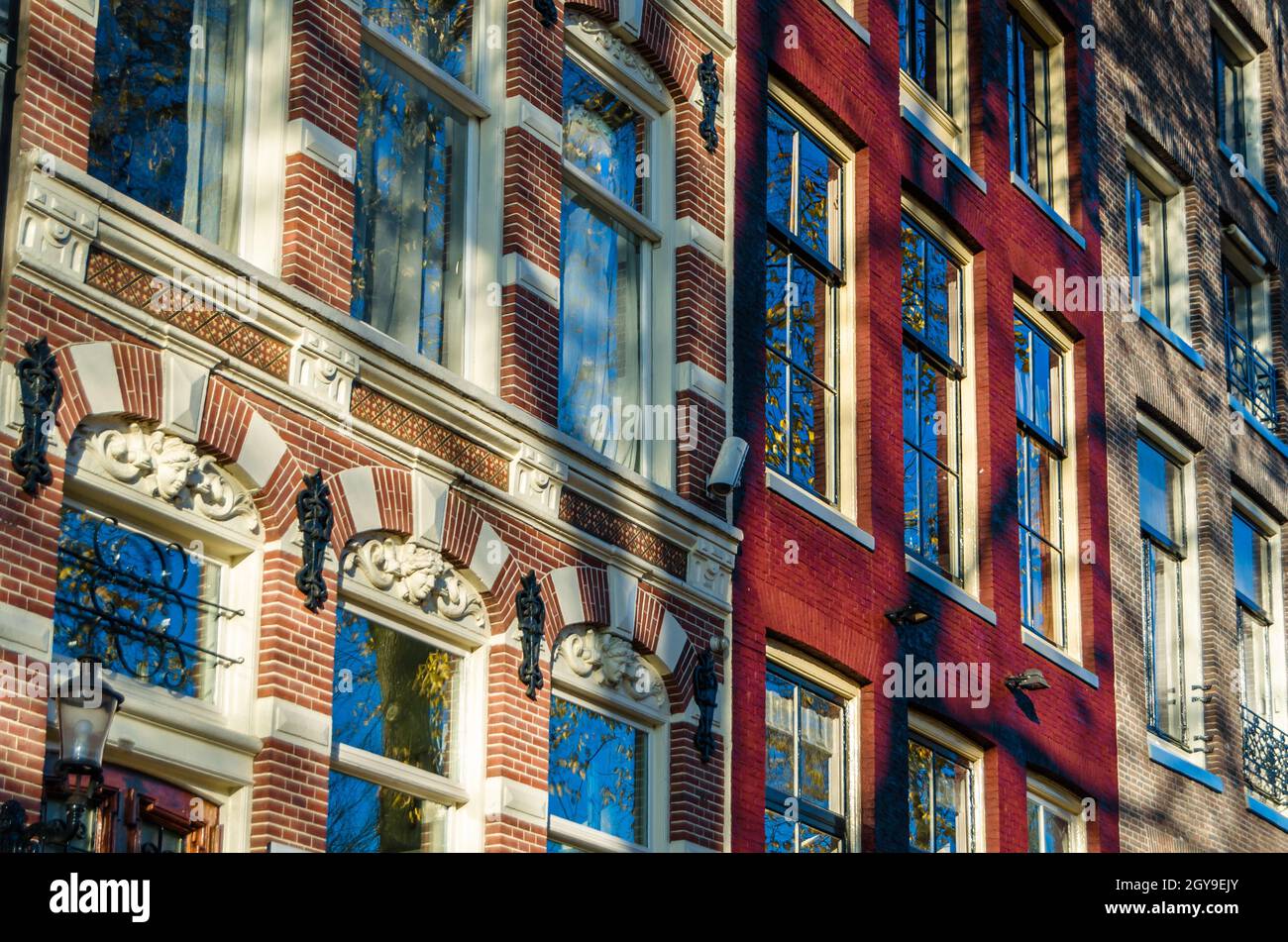 Typical Dutch architecture in Amsterdam, the Netherlands Stock Photo ...