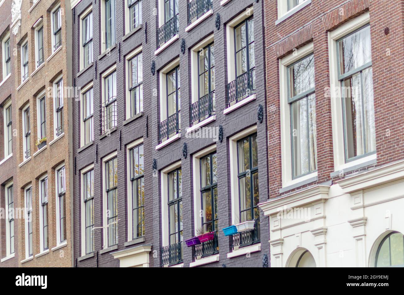 Typical Dutch architecture in Amsterdam, the Netherlands Stock Photo ...