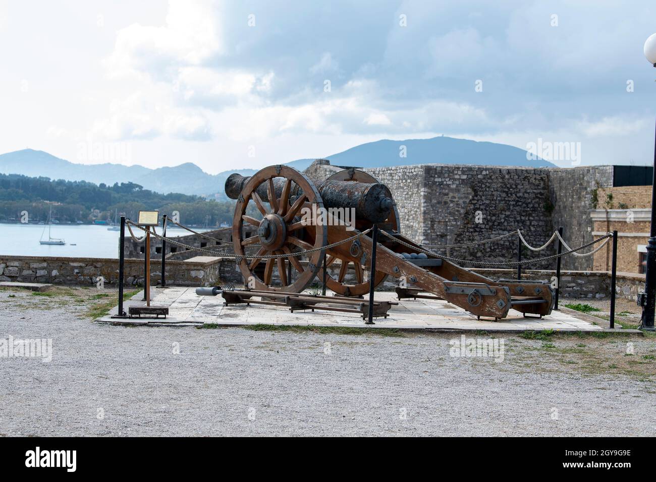 Old Cannon in the old fortress Corfu Greece Stock Photo - Alamy