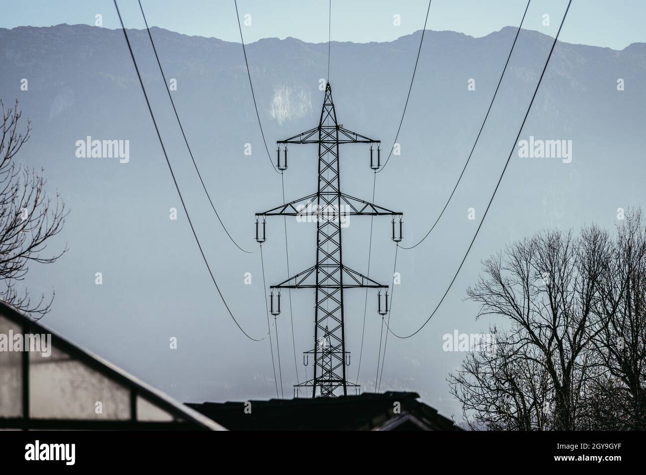 Power supply line hi-res stock photography and images - Alamy