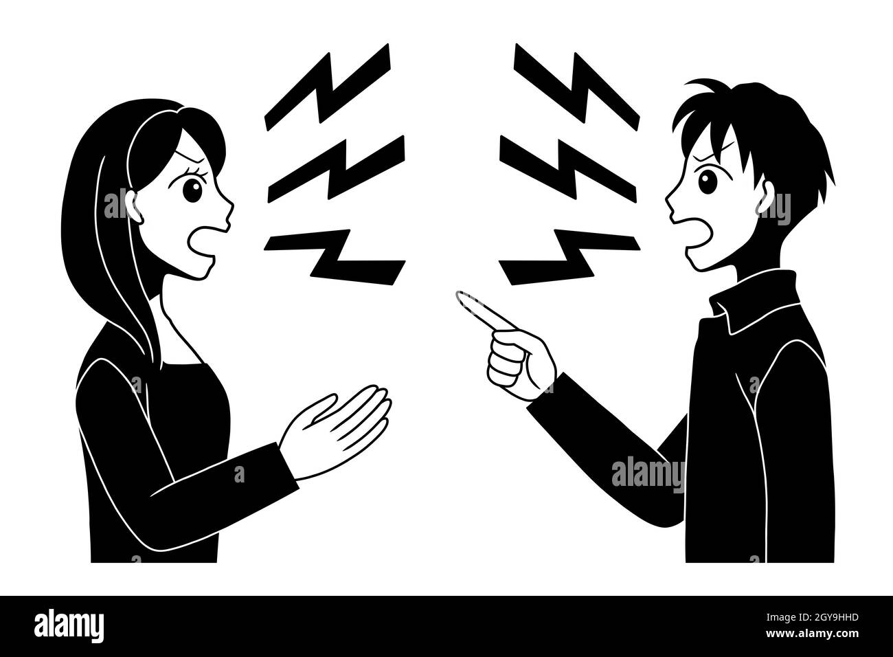 Two faces facing each other hi-res stock photography and images - Alamy