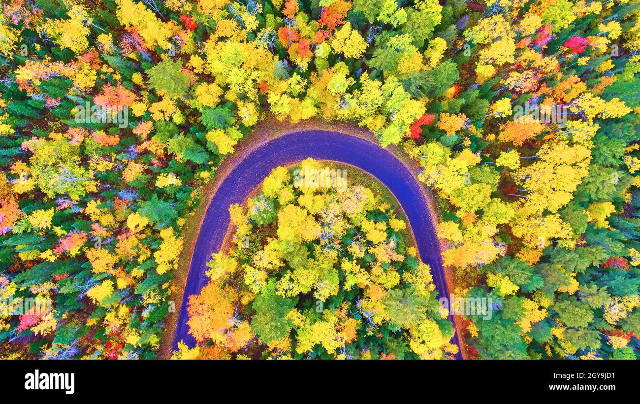 Overhead shot road in hi-res stock photography and images - Alamy