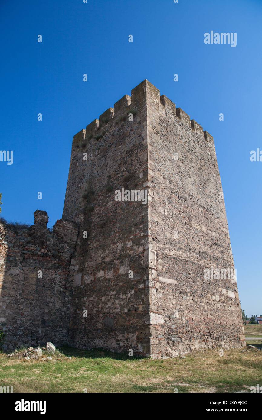 Smederevo Fortress. Medieval fortified city. Located on the right bank ...