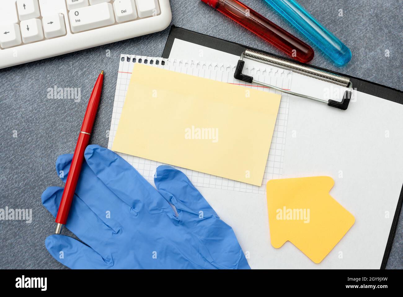 Typing Medical Notes Scientific Studies And Treatment Plans Stock Photo ...