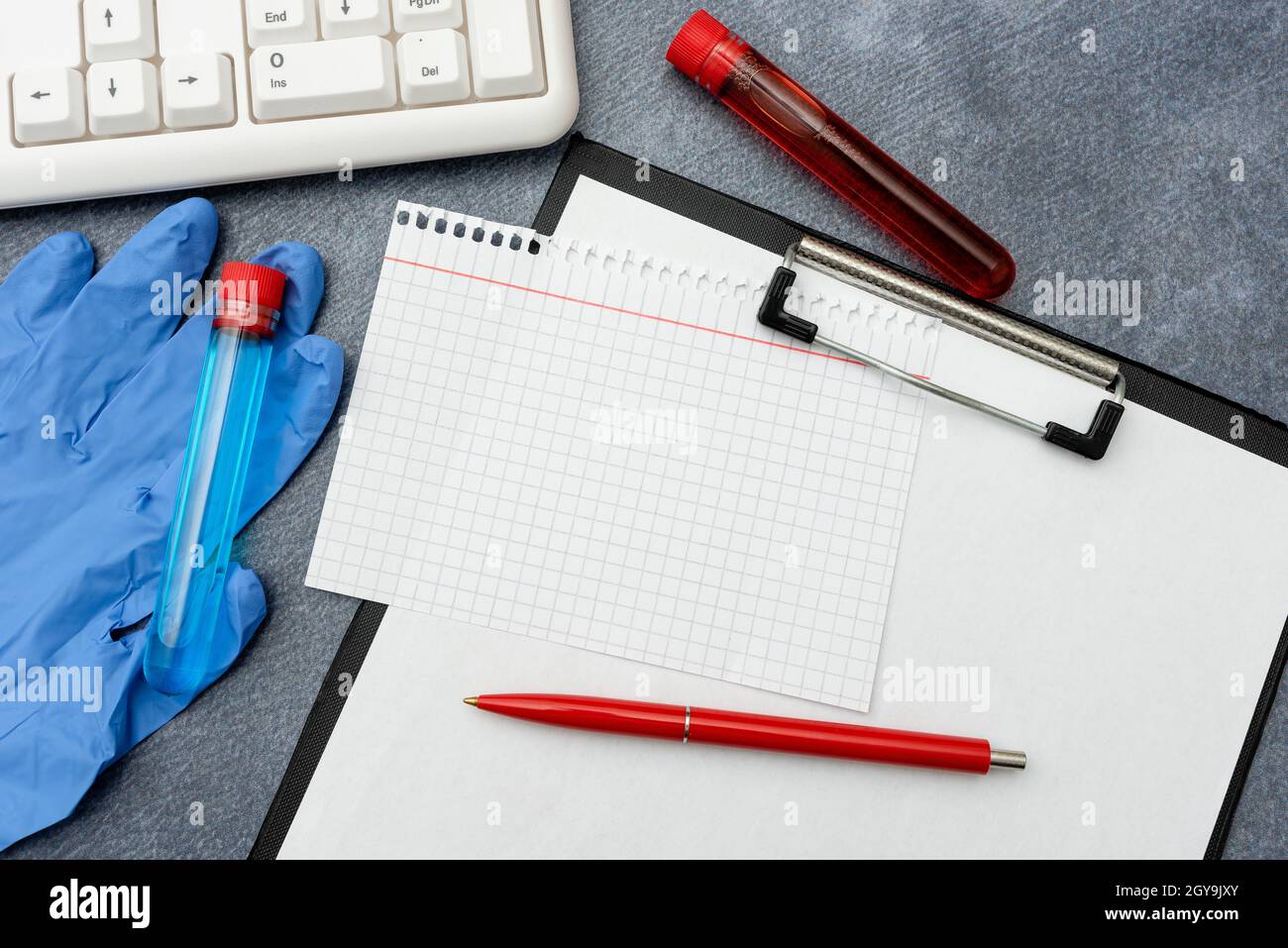 Typing Medical Notes Scientific Studies And Treatment Plans Stock Photo ...